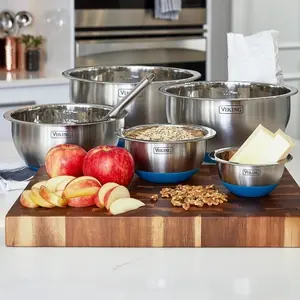 VIKING 10 Piece Stainless Steel Mixing Bowl Set - Teal