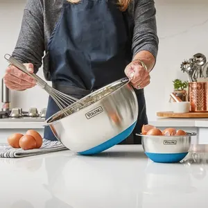VIKING 10 Piece Stainless Steel Mixing Bowl Set - Teal