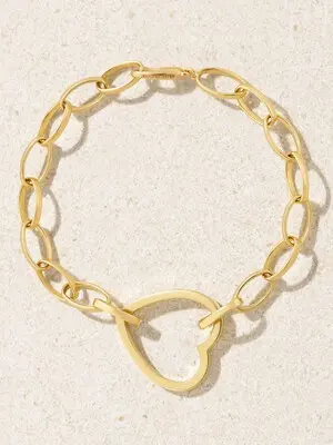 JENNIFER MEYER Medium Edith Open Heart 18-karat Bracelet - Gold