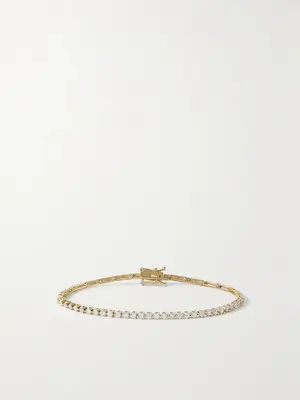 STONE AND STRAND Baseline 14-karat Diamond Tennis Bracelet - Gold