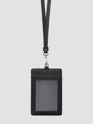 Prada Saffiano Leather Badge Holder