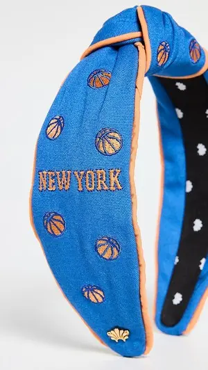 Lele Sadoughi Lele X New York Knicks Embroidered Headband
