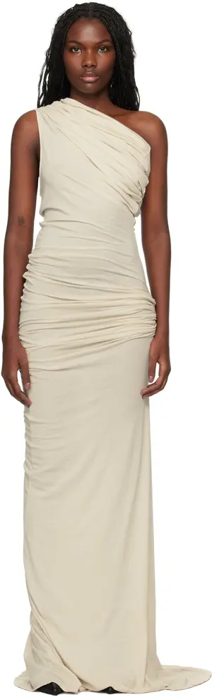 ENTIRE STUDIOS Entire Studios Off-White Pillar Maxi Dress - Stone