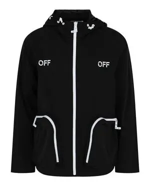 Off-white Zip Up Outerwear For Men