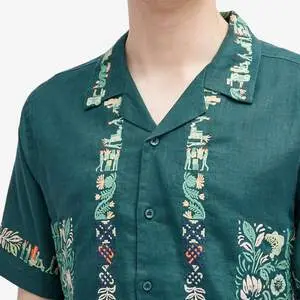 PERCIVAL Imported Embroidered Cuban Shirt