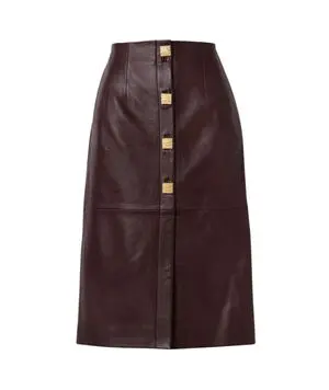 Tove Pilar Leather Midi Skirt