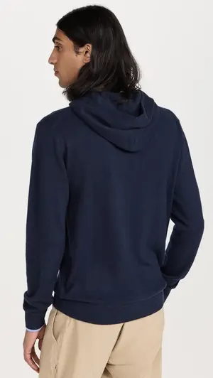 Greyson Koko Cashmere Blend Hoodie Sweater - Maltese Blue
