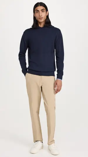 Greyson Koko Cashmere Blend Hoodie Sweater - Maltese Blue