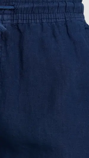 Vilebrequin Pacha Drawstring Linen Pants - Bleu Marine