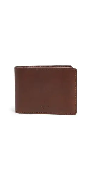Shinola Leather Bifold Wallet - Medbrown