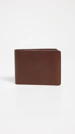 Shinola Leather Bifold Wallet - Medbrown