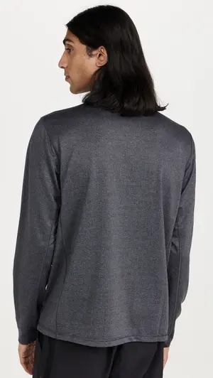 Greyson Tate Herringbone Performance Quarter Zip Pullover - Black Herringbone