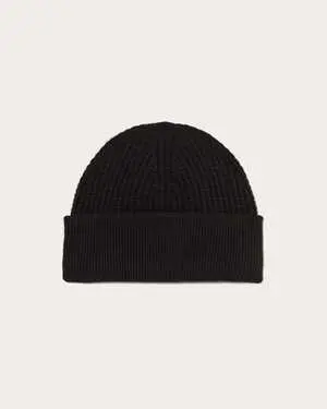 Everlane Waffle Knit Beanie - Black