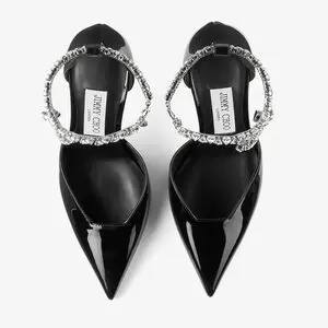 JIMMY CHOO Stevie 100 Patent Leather Pumps - Black