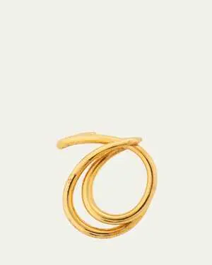 Charlotte Chesnais Lasso Earring Silver, Single Gold
