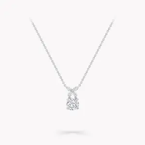 Graff Classic Butterfly Round Diamond Pendant - White Gold
