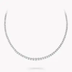 Graff Classic Oval Diamond Graduated Line Necklace - White Gold