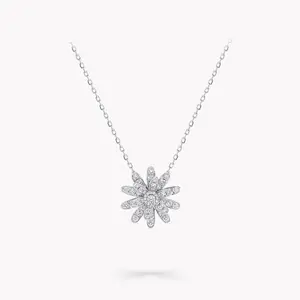 Graff Small Wild Flower Diamond Pendant - White Gold
