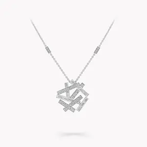 Graff Threads Long Diamond Pendant - White Gold