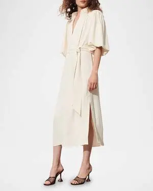 Figue Dani Belted Shirtdress - Chalk