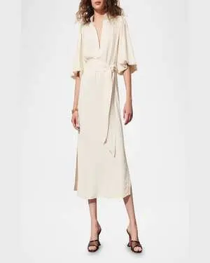 Figue Dani Belted Shirtdress - Chalk