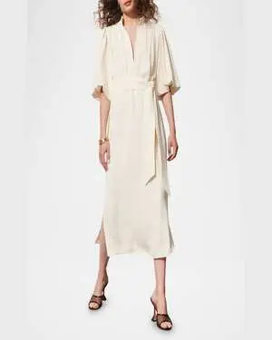 Figue Dani Belted Shirtdress - Chalk