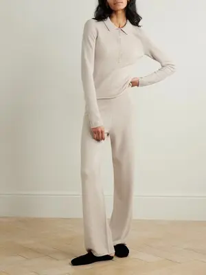 Skin Payton Cashmere Wide-leg Pants