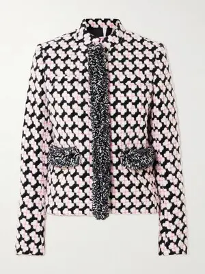 Emilio Pucci Fringed Wool-blend Tweed Jacket