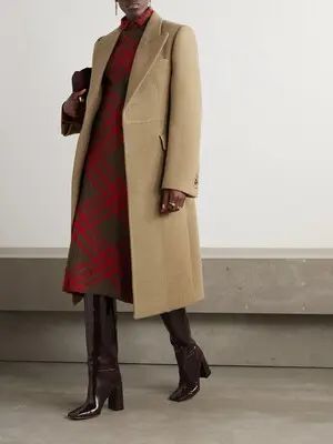 Burberry Wool And Silk-blend Tailored Coat