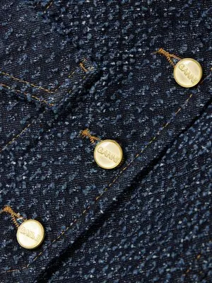 GANNI Fluffy Distressed Organic Denim Vest