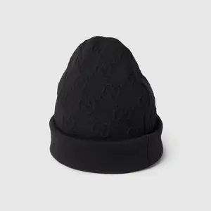 Gucci Gg Wool Blend Jacquard Beanie - Black | Editorialist display picture 2