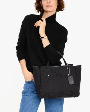 Kate Spade New York Spade Flower Jacquard Tote - Black Multi
