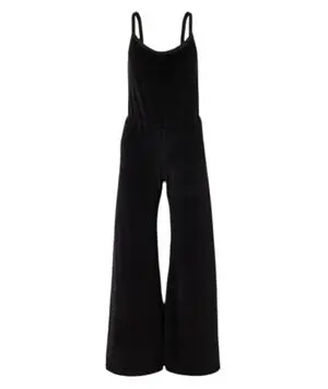 Suzie Kondi Elma Cotton-blend Velour Jumpsuit - Black