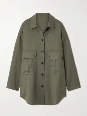 FORTELA Oversized Wool-blend Overshirt