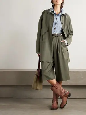 FORTELA Oversized Wool-blend Overshirt