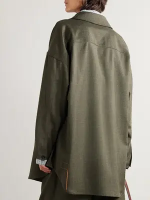 FORTELA Oversized Wool-blend Overshirt