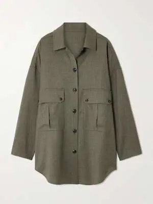 FORTELA Oversized Wool-blend Overshirt
