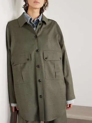 FORTELA Oversized Wool-blend Overshirt