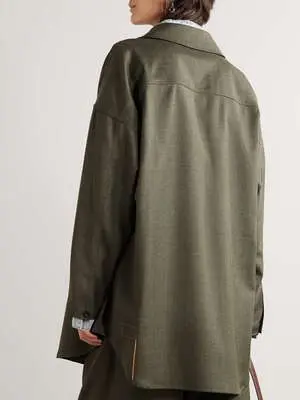 FORTELA Oversized Wool-blend Overshirt