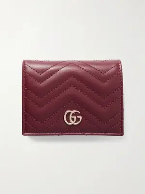 Gucci Gg Marmont 2.0 Quilted Leather Wallet - Burgundy