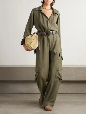 FORTELA Woven Cargo Jumpsuit