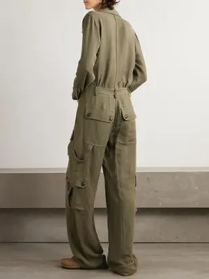 FORTELA Woven Cargo Jumpsuit
