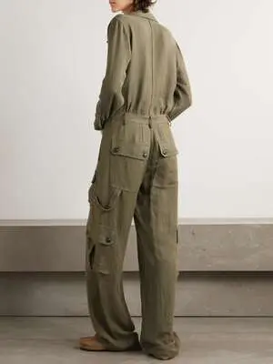 FORTELA Woven Cargo Jumpsuit