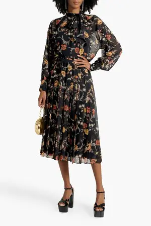 MIKAEL AGHAL Floral-print Chiffon Blouse