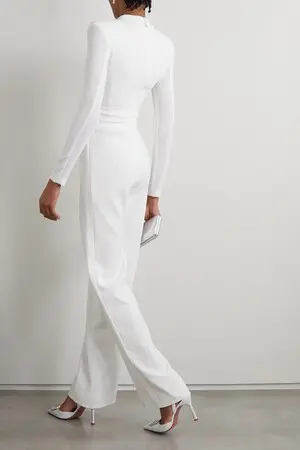 Talbot Runhof Wrap-effect Crepe Jumpsuit