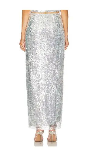 MICHAEL COSTELLO X Seona Maxi Skirt In Metallic