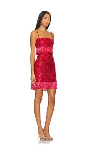 Saylor Sequin Embellished Fringe Mini Dress