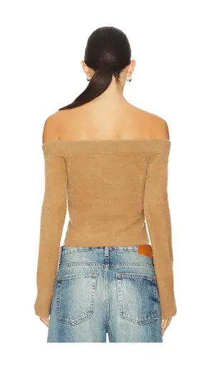 Good American Plush Off-the-shoulder Top - Caramel003
