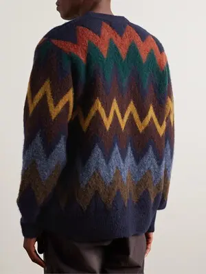 Howlin' Fire In The Mind Wool-jacquard Cardigan