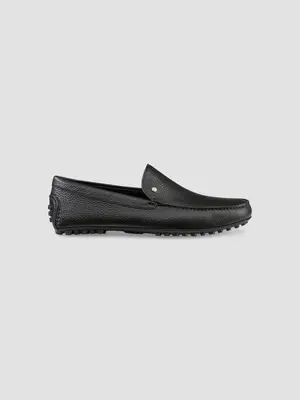 Stefano Ricci Deer And Calfskin Leather Driving Shoes - Black